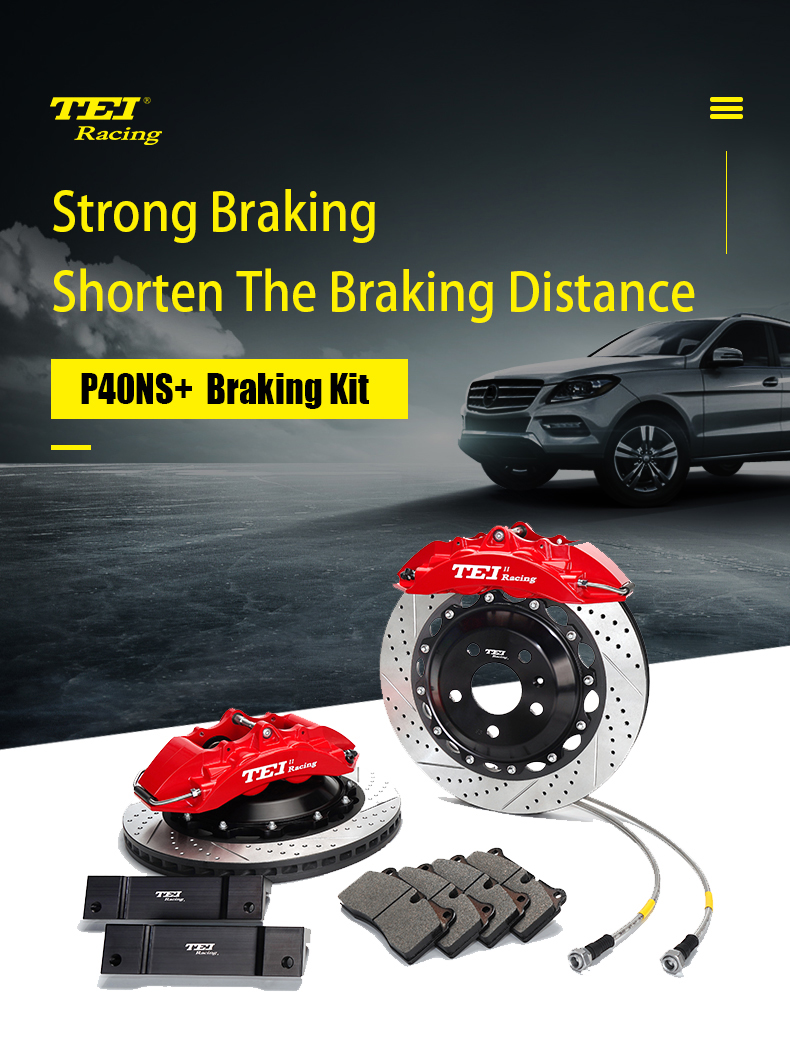TEI Front P40NS+ 4 Pot Caliper With High Carbon Content Iron Disc Big Brake Kit